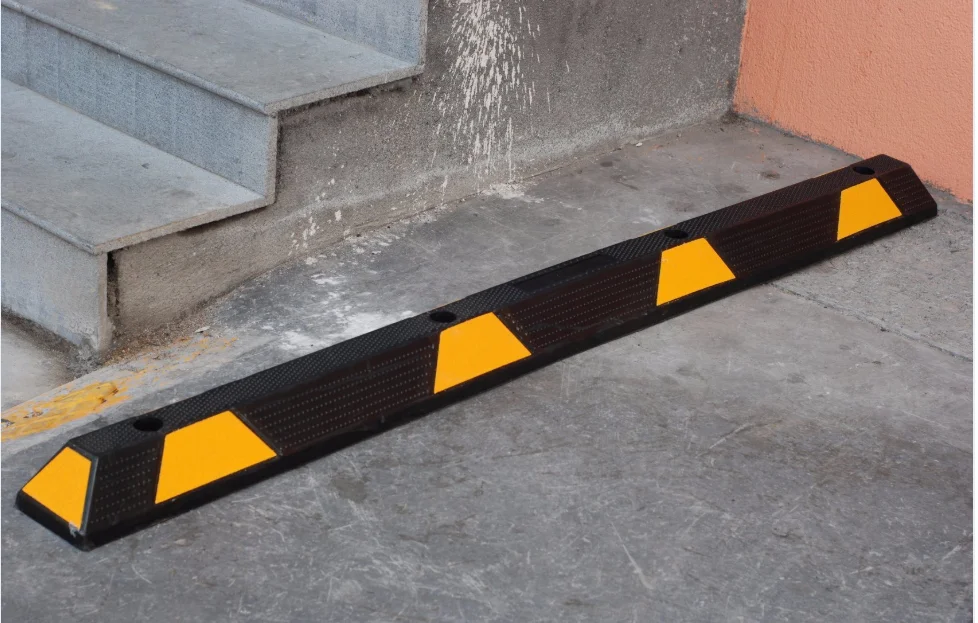 Car Parking Plastic Rubber Wheel Stopper for Traffic Security Wheel ...