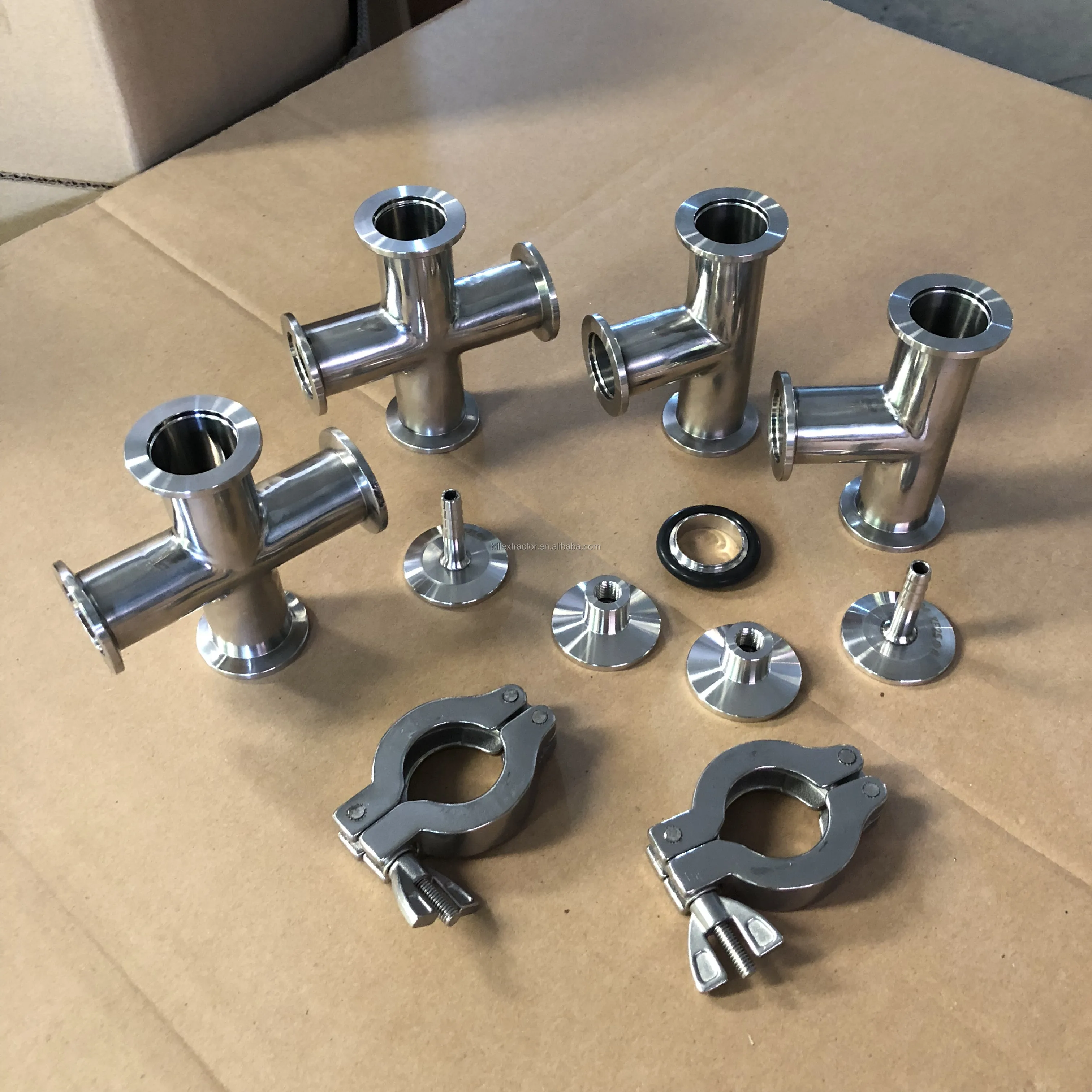 Stainless Steel Dn50 Tri Clamp Flexible Hose With Bellow100mm Length ...