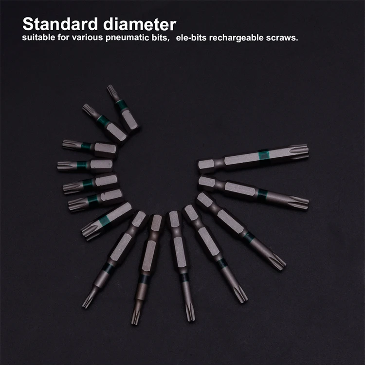 Harden Colored Torx Screwdriver Bit Set T10 - T40 25mm 50mm Drill Bit Set