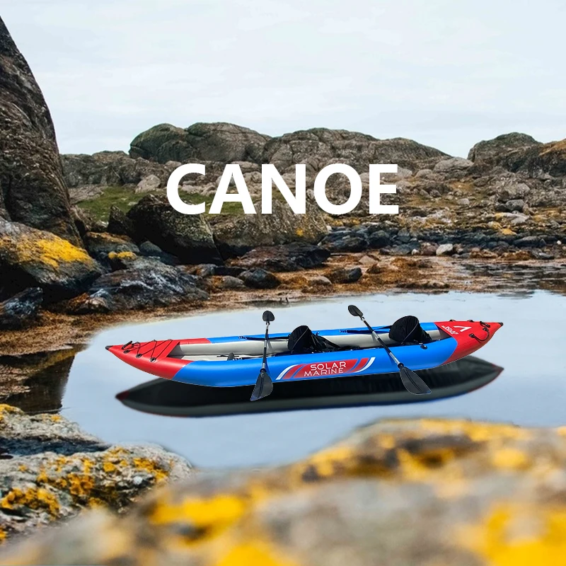 SOLARMARINE 2 Person Tandem Inflatable Fishing Kayak With Air Mat Floor ...