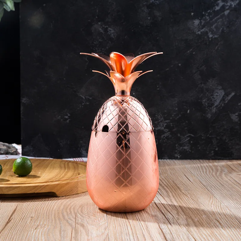 2019 New Design Pineapple Shape Stainless Steel Cocktail Wine Cup With ...