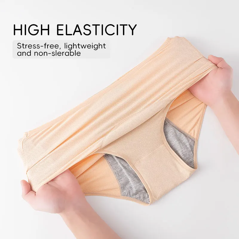 Wholesale Xs-4xl Plus Size Period Underwear Air-mesh Fabric High Waist ...