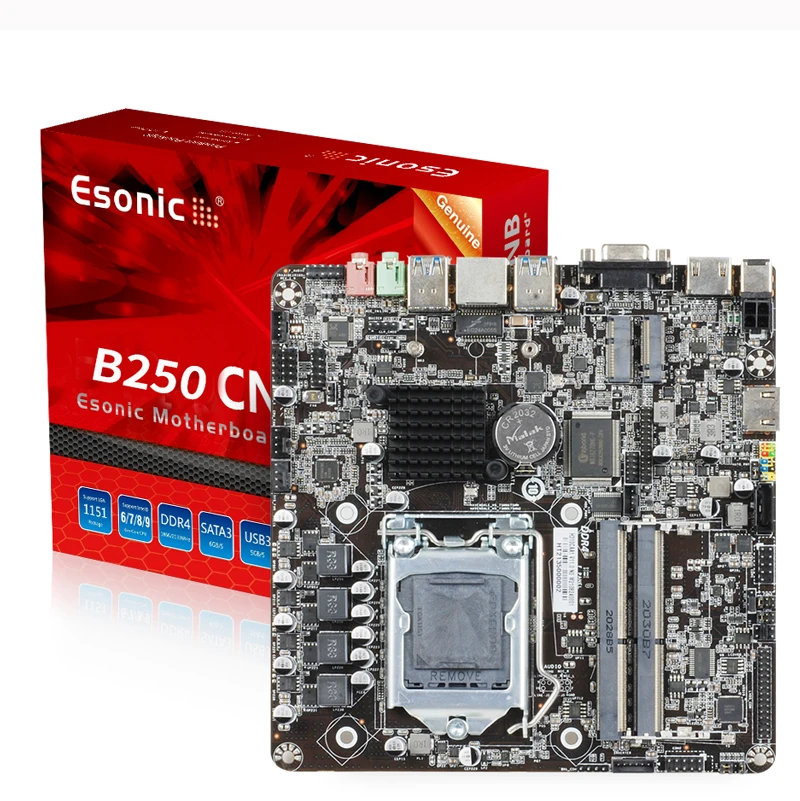 Esonic B250 Motherboard Mini Itx Lga 1151 Support 2*ddr4 Max 32gb Core I3/i5/i7 Pentium Celeron ...