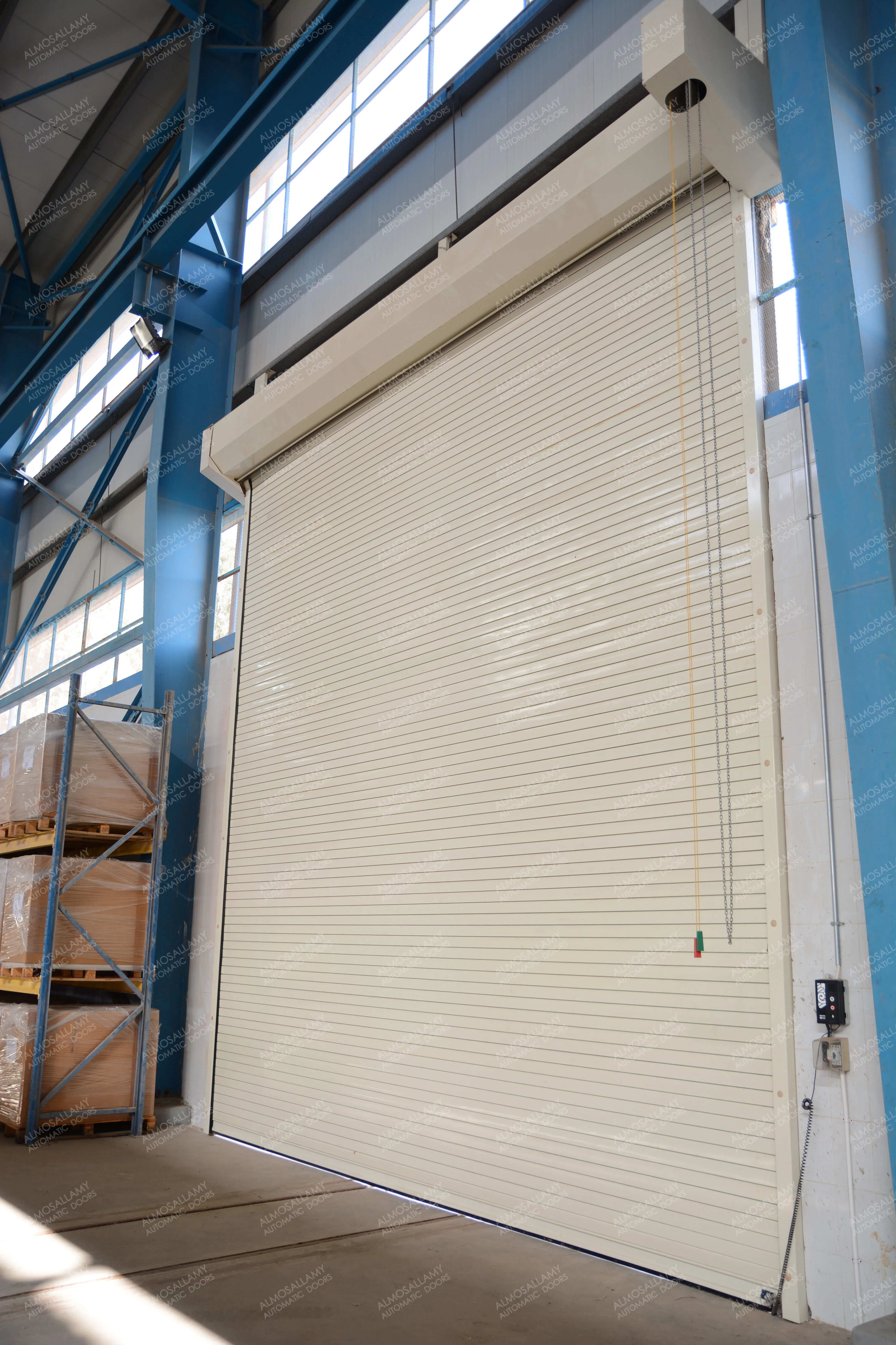 Insulated Slat Automatic Operators Door Steel Metal Double Rolling ...