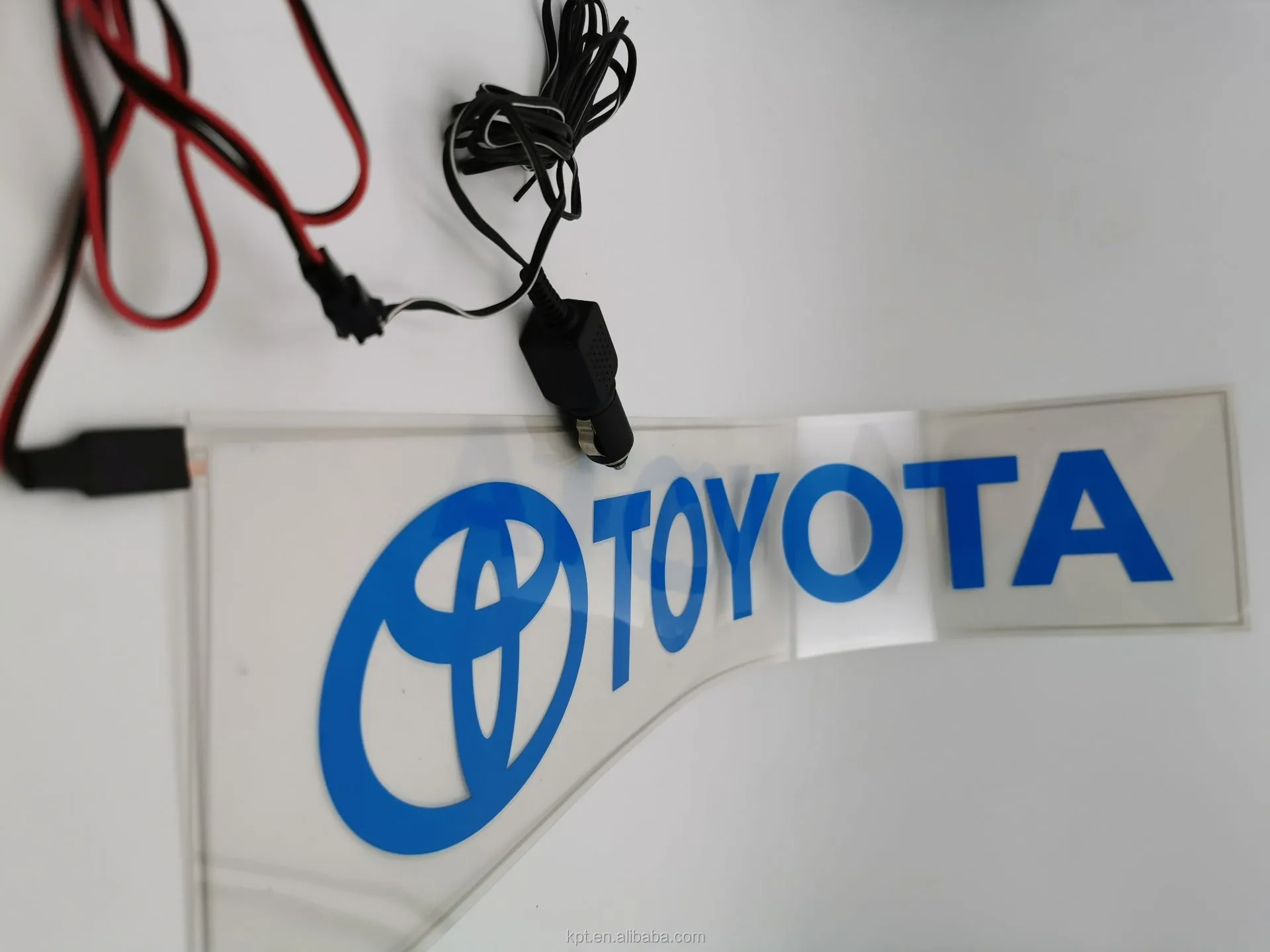 Creative Illuminated Decoration El Led Transparent Car Sticker Logo ...