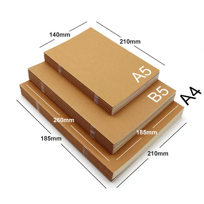 Custom Kraft Paper Saddle Stitching Binding School Student Exercise ...