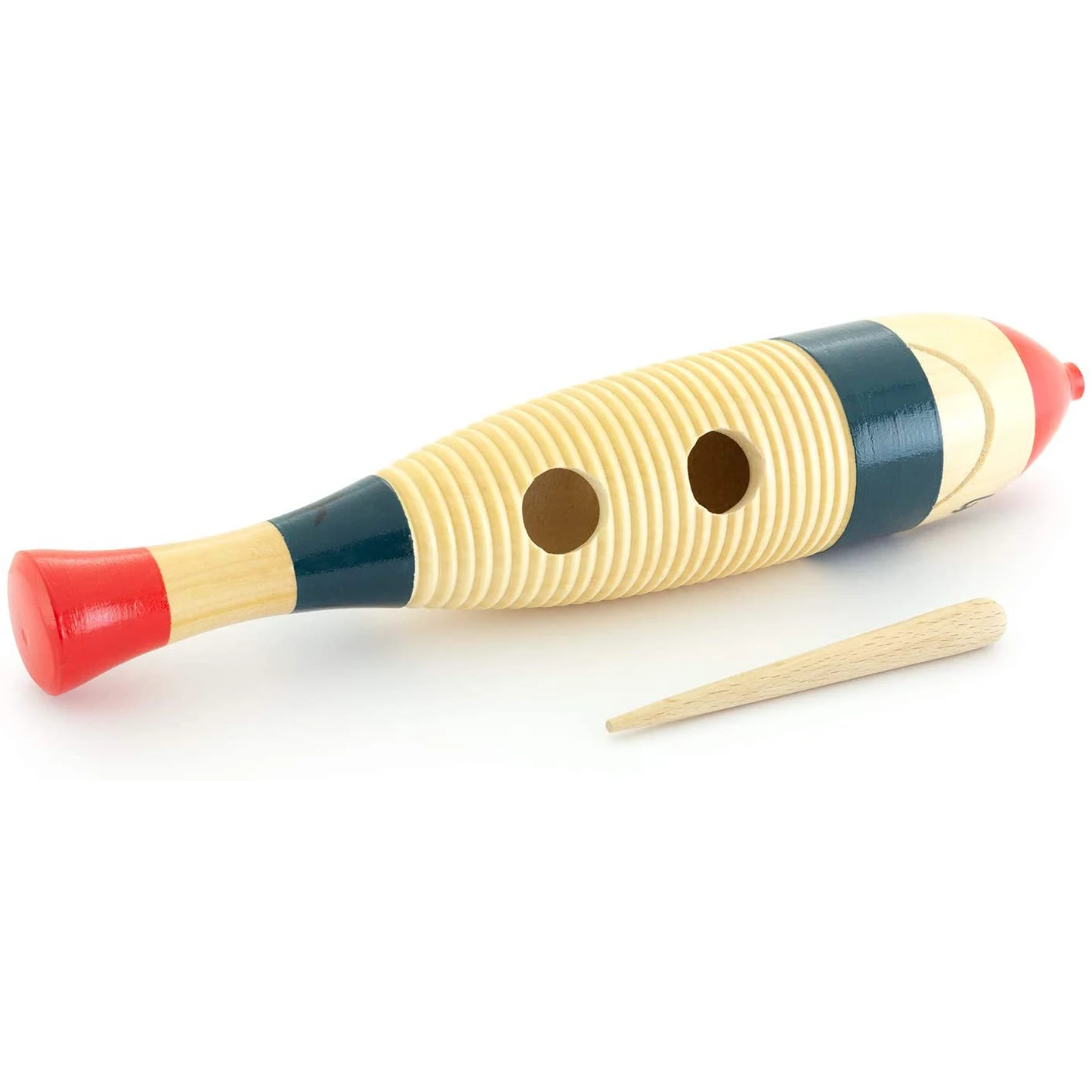 Gelsonlab Hs-g2 Wooden Fish Shape Guiro Percussion Instrument With ...
