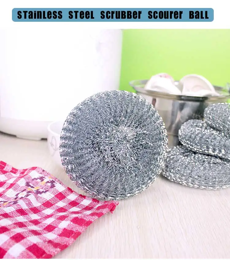 Wholesale Stainless Steel Kitchen Scrubber Dishwashing Metal Sponge ...
