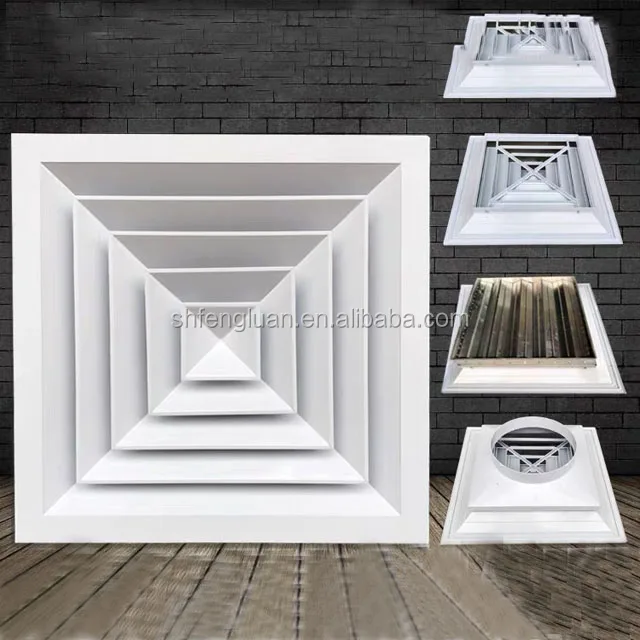HVAC System 4 Way Supply Ceiling Air Diffuser - Duct Solutions