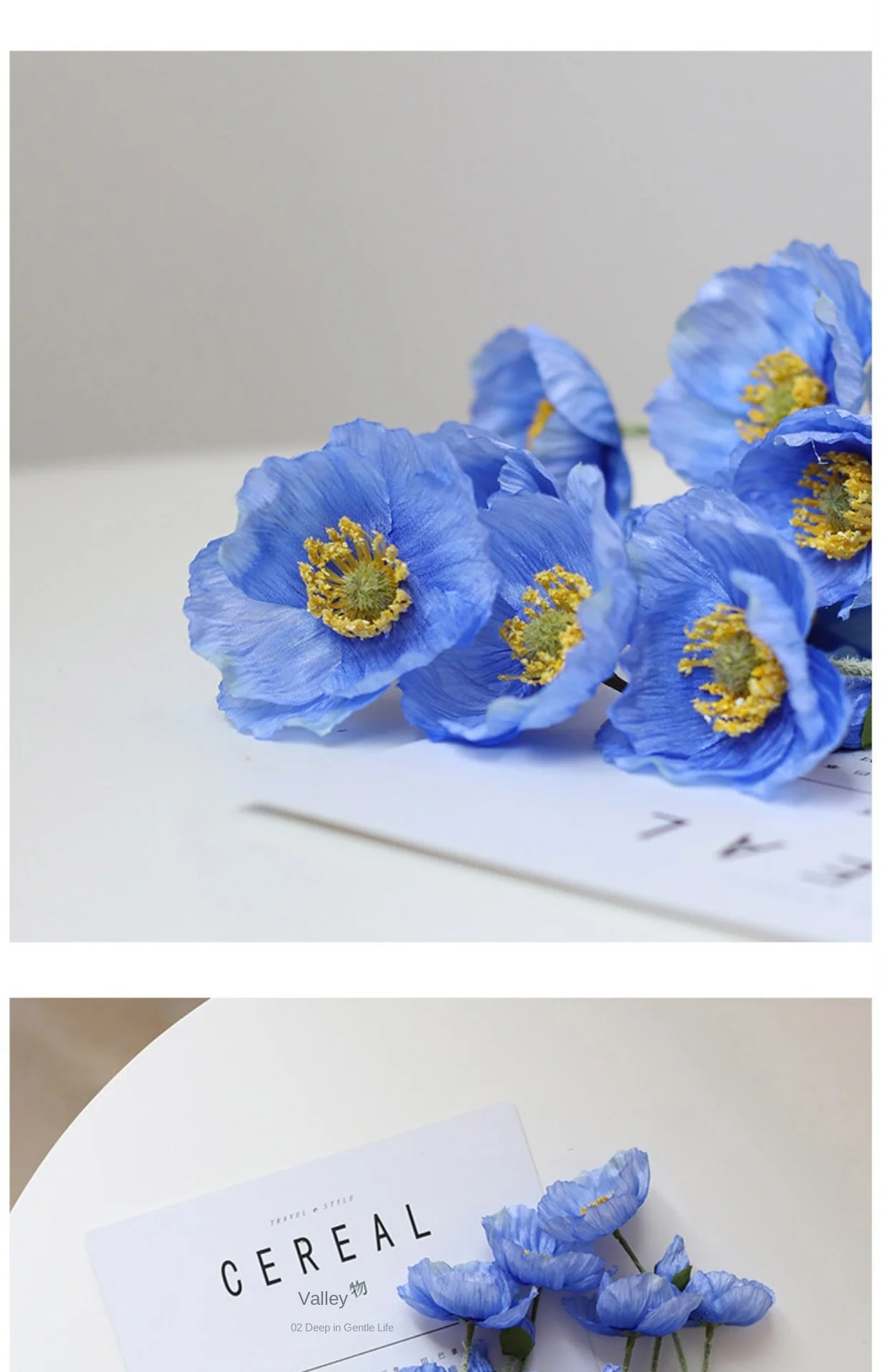 Handmade Modern Luxury Poppy Flower Bouquet Realistic Artificial ...