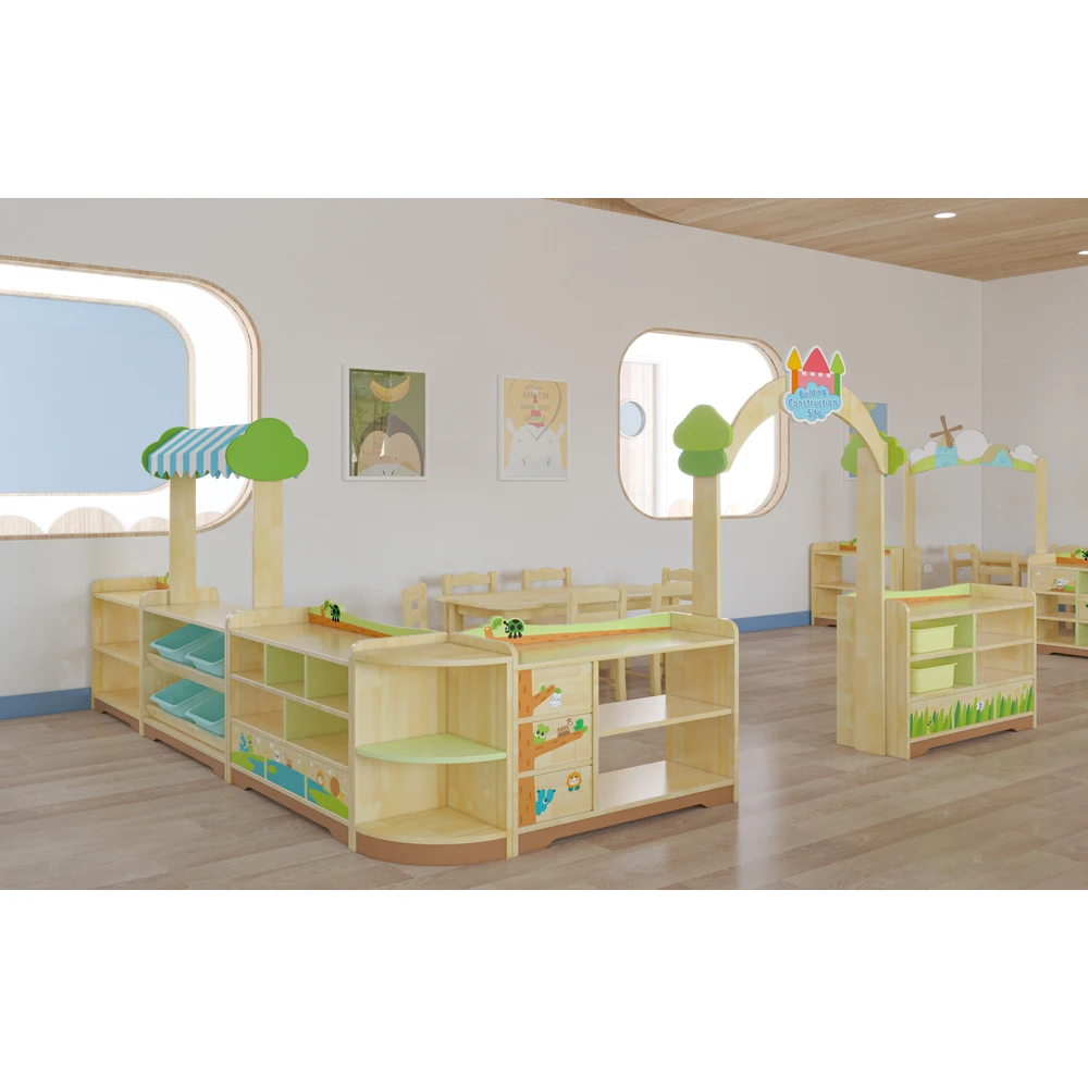 Wooden Preschool Furniture Preschoolers Kindergarten Furniture ...