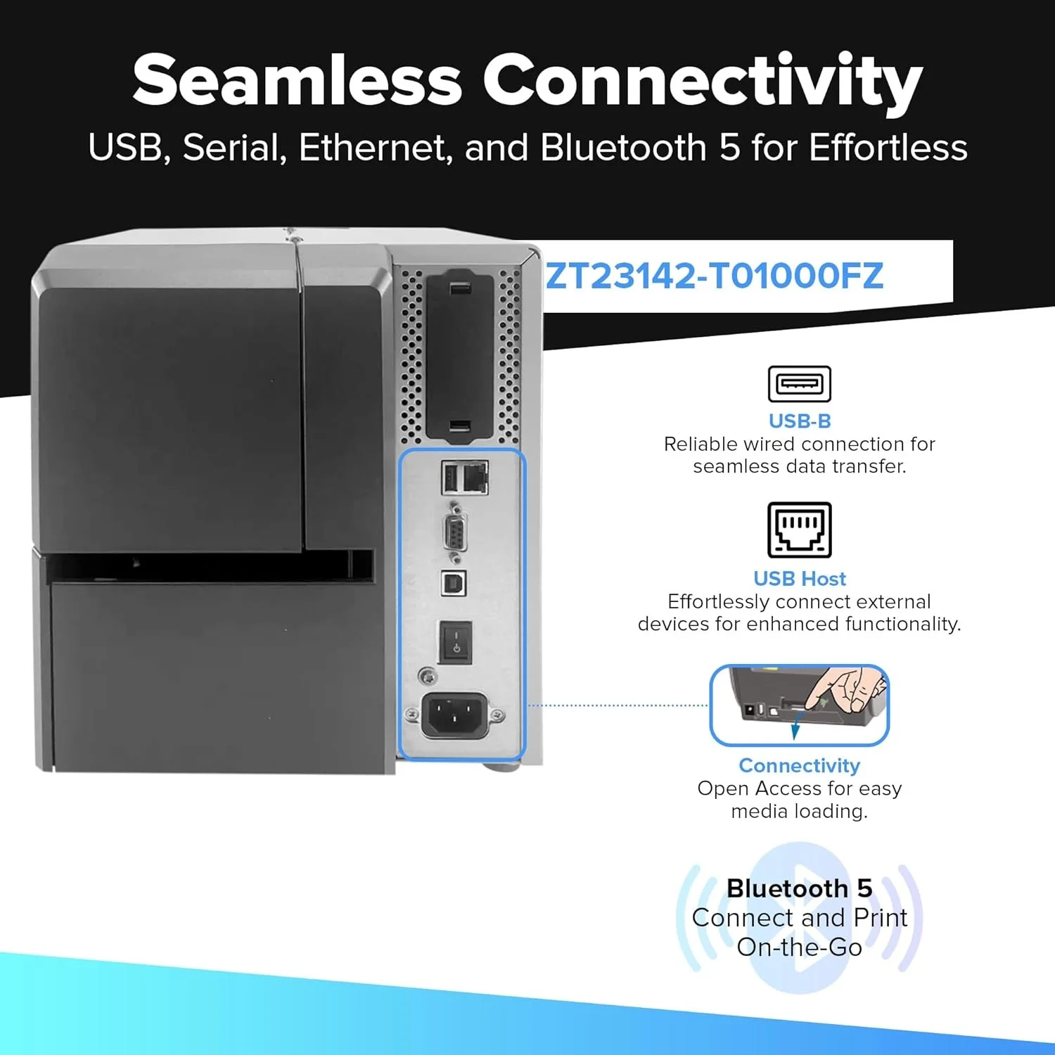 Zebra ZT231 Thermal Transfer for Bluetooth USB Printer with Touch ...