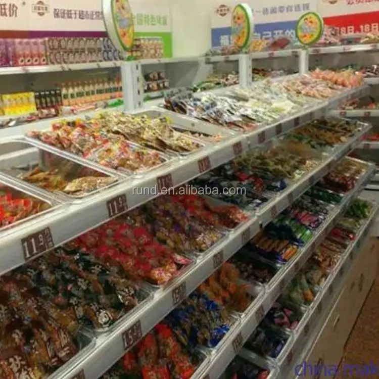 Supermarket Candy Store Display Shelf With Bulk Fo 1-5 Layers Metal ...