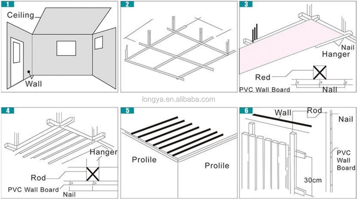 Pvc Ceiling Panel Pvc Wall Panel Classic Modern Rectangle Indoor ...