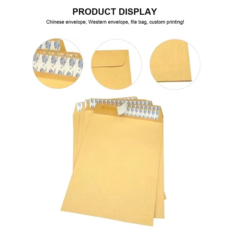 Office Stationery Paper Manila A4 C4 Plain White Envelope With Sealing