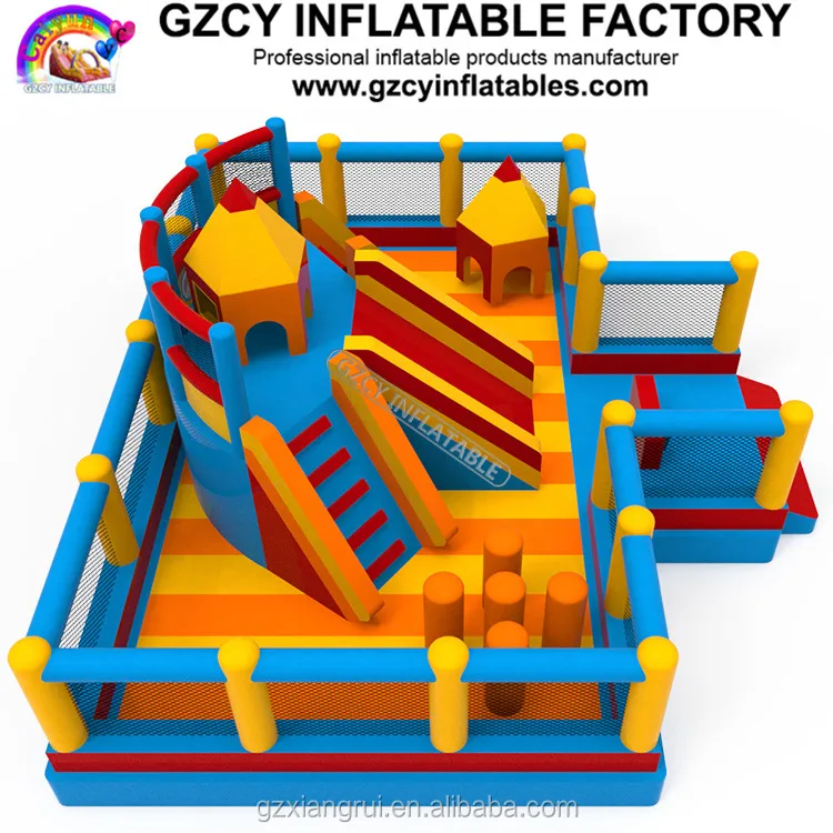 Commercial Grade Giant Inflatable Playgrounds Inflatable Fun City With ...