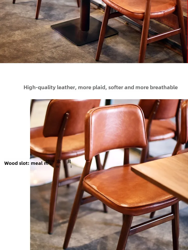 Modern Nordic Loft Dining Chair Vintage Creative Bar Leisure Stool Home ...