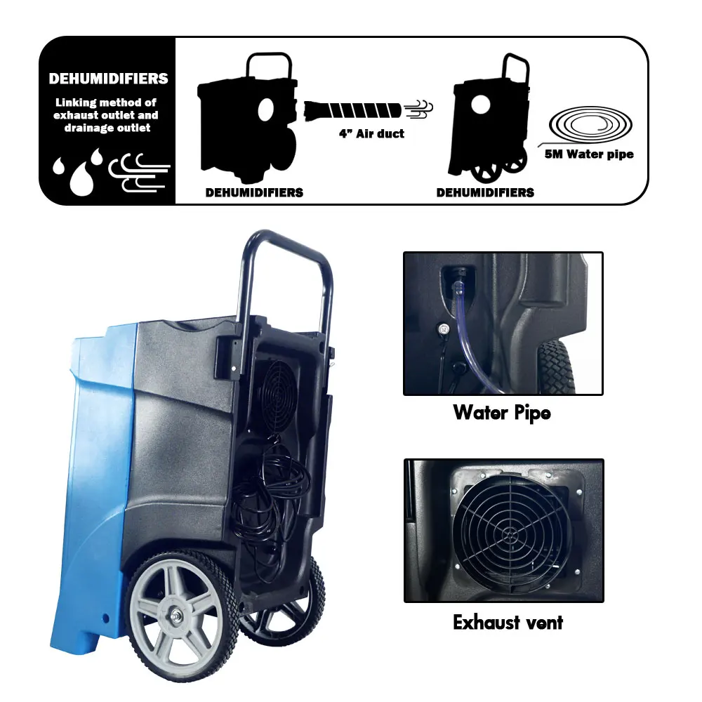 90l Commercial Dehumidifier With Big Wheel Industrial Dehumidifier With ...