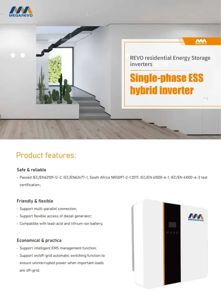 Megarevo Hybrid Solar Power On Grid Sine Wave Single Phase Inverter 4 ...