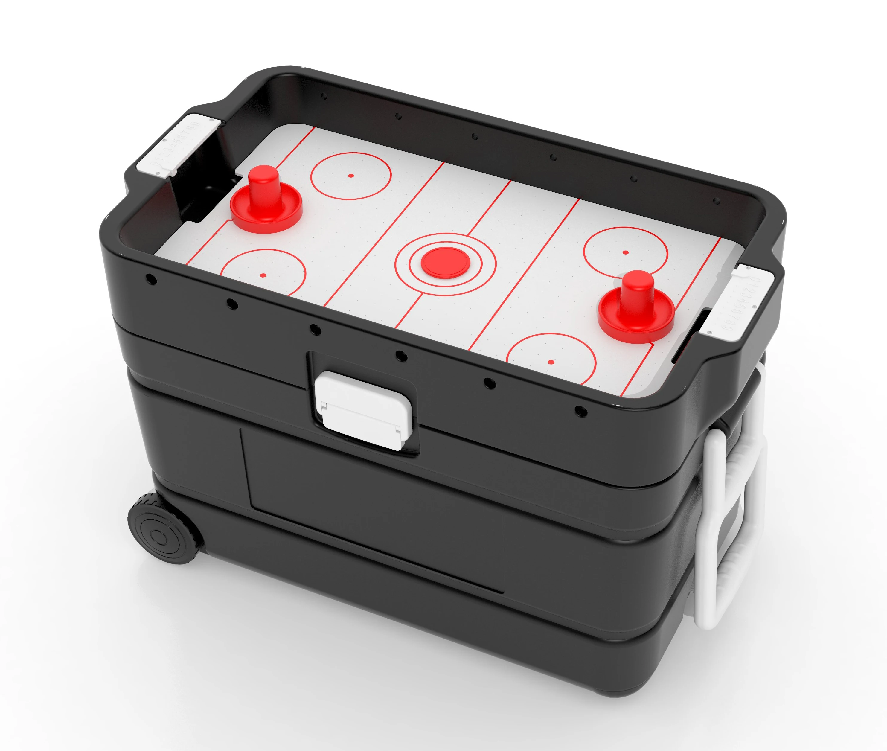 57QT Cooler Ice Chest with Tabletop Air Hockey - Perfect Party Game