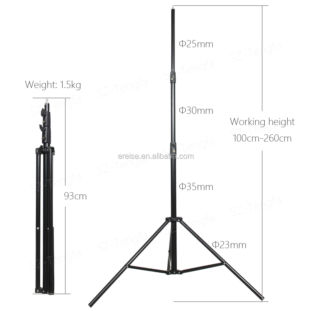 2.6m Studio Light Stand Photography Light Stand Photo Props LED ...