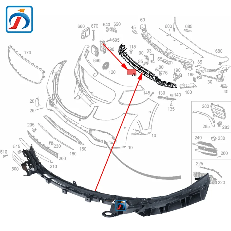 奔驰2014-2017年e级E400 E300 W213前保险杠内胶水支撑支架| Alibaba.com