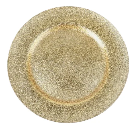 Contemporary Style Gold Finished Plates Metal Charger Plate For Home ...