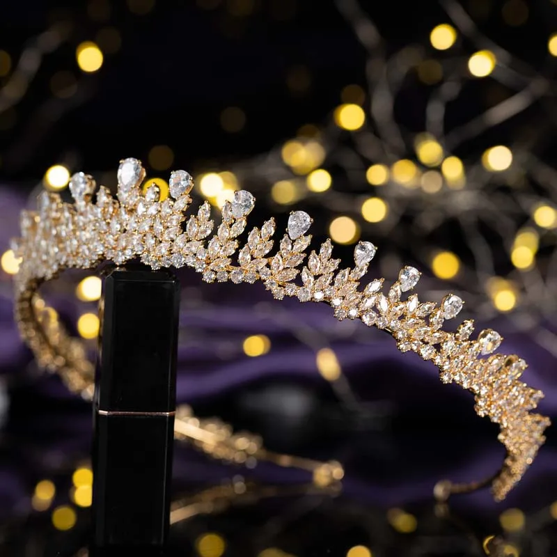 Dainty Tiara Bridal Hair Ornament Accessories Jewelry Women Wedding ...