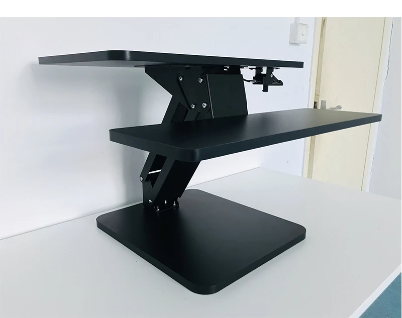 Cg8 Height Adjustable Sturdy Gas Lift Computer Desk Converter And Sit ...