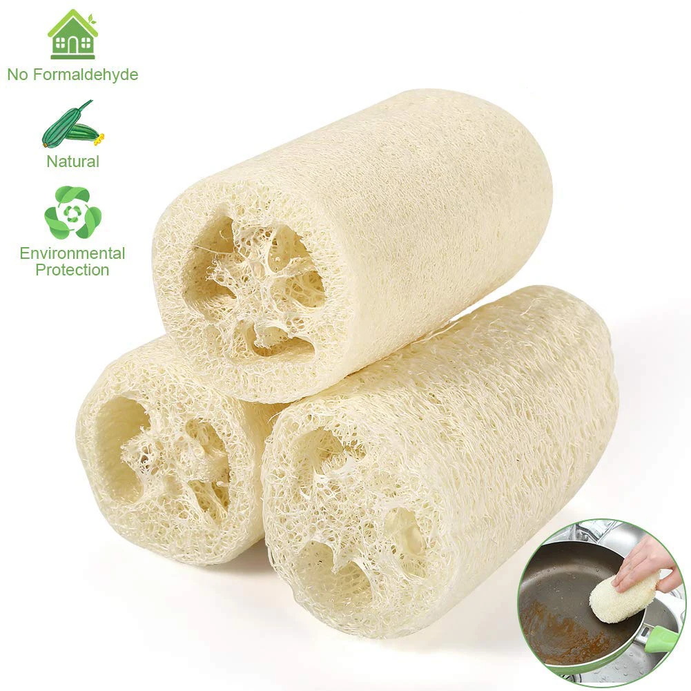4inch Original Natural Bath Loofah Sponge Scrubber Cleaning Brush ...