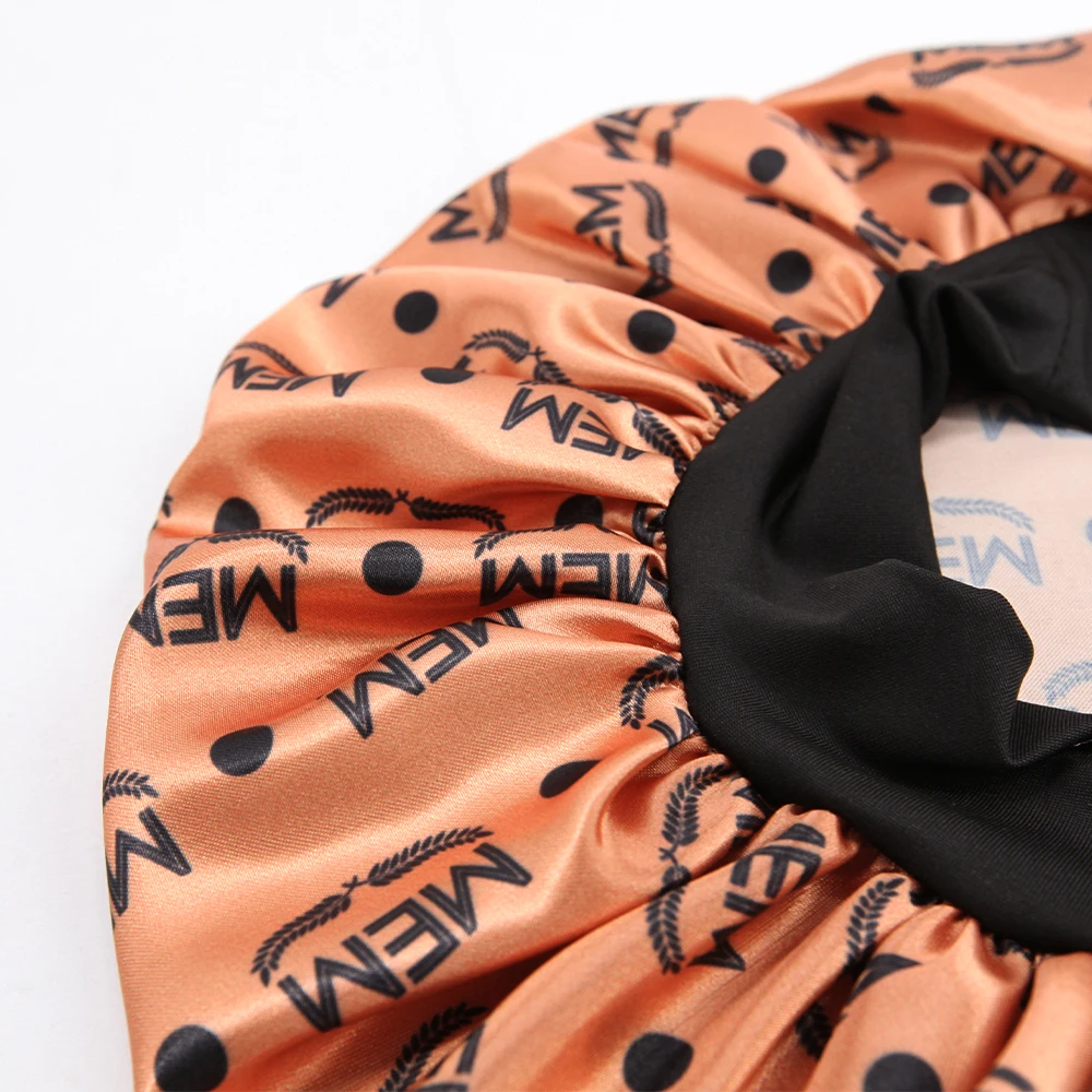 Satin Silk Silky Hair Designer Durag Headband And Bonnet Sets Durags