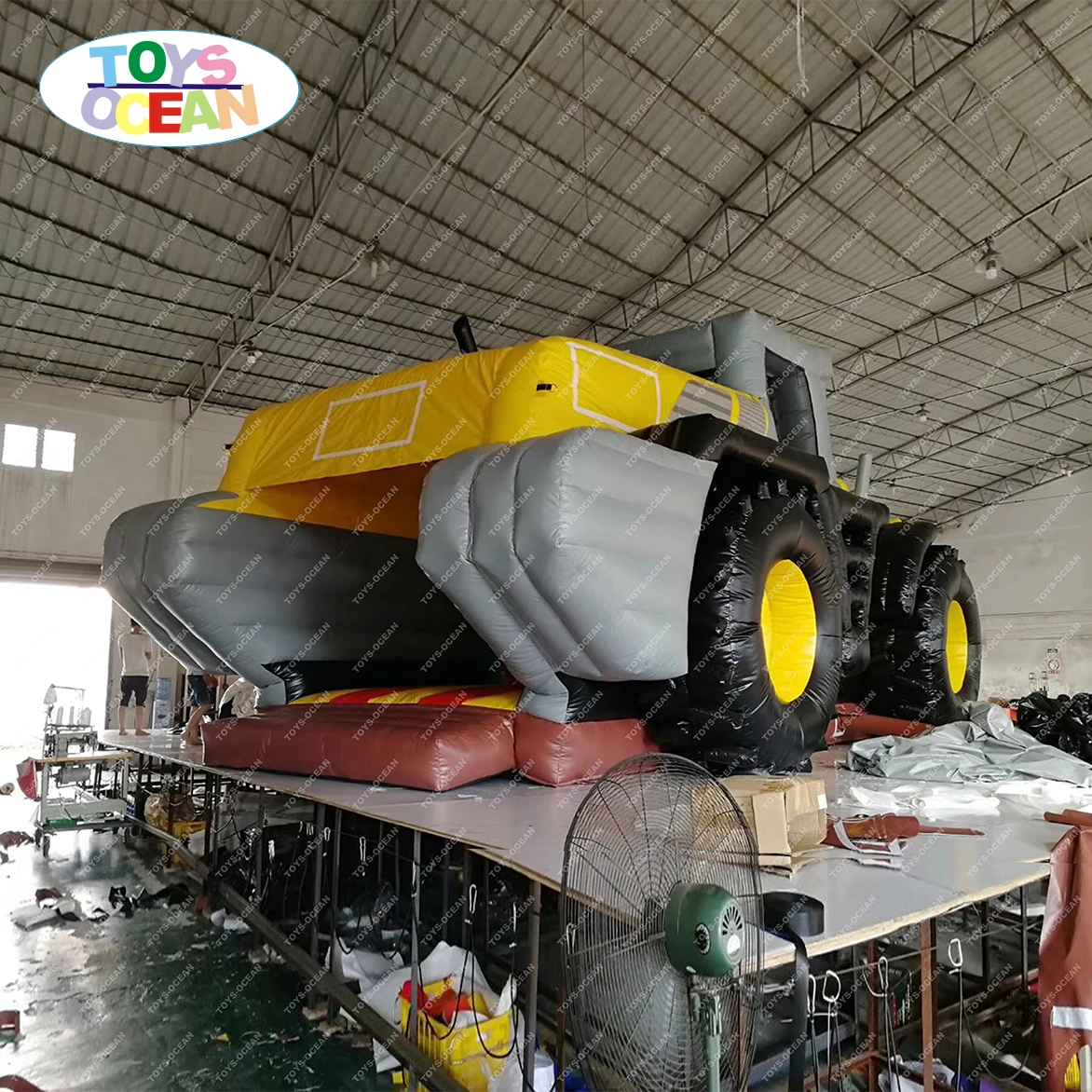 Inflatable Digger Bounce Castle - Engineer Truck Combo