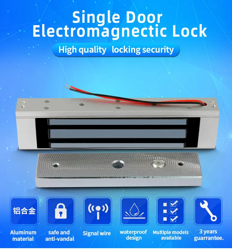 320kg (700lbs) Magnetic Lock With Signal Output For Door Access Control ...