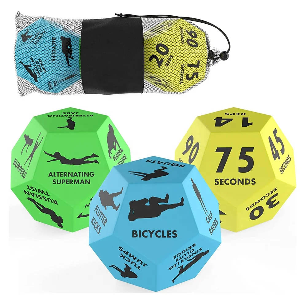 ZONWINXIN Exercisefor Workout Yoga Dice Anti Stress Dice Game Toy Dice ...