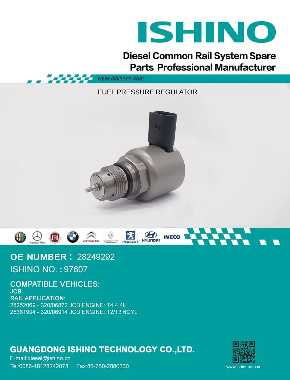 Diesel Common Rail Fuel Pressure Valve 28249292 320/06832 320/06914 for ...