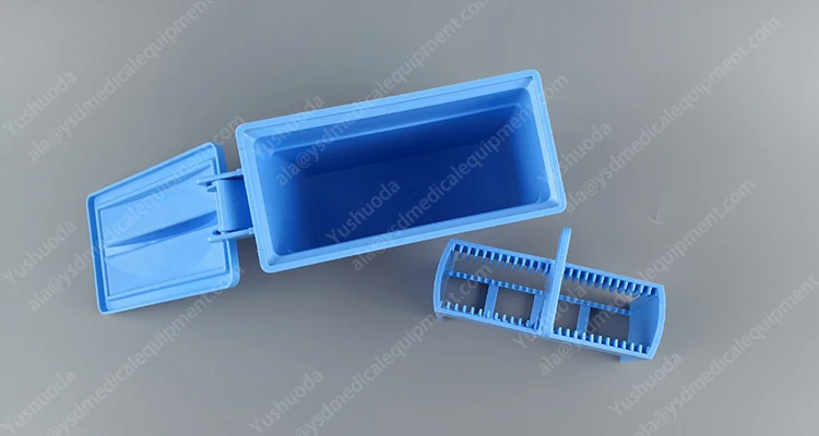Customizable OEM Pathology Plastic Slide Staining Jar with Rack