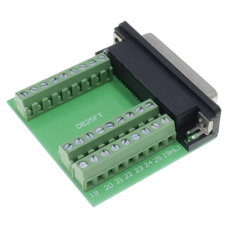 D-sub Breakout Board Connector 25 Pin Female Port Solderless Terminal ...