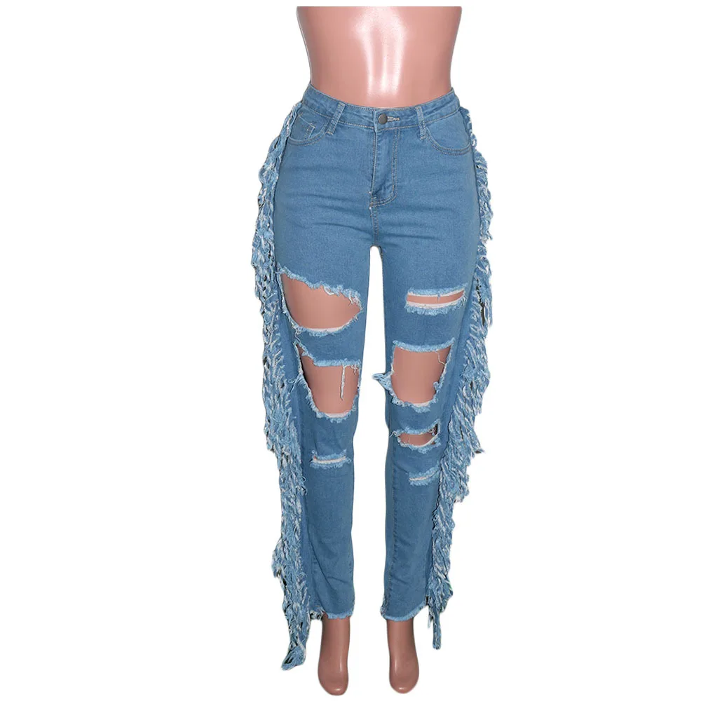 Qc-s390018 Wholesale Demin Clothing Fall Breathable Quick Dry Ripped ...