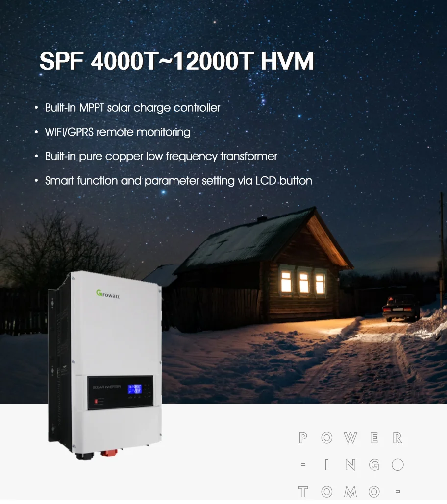 Growatt 12000w Spf 12000t Dvm 48v Mppt 80a Wifi Device Solar Power Off Grid Storage System 12kw ...