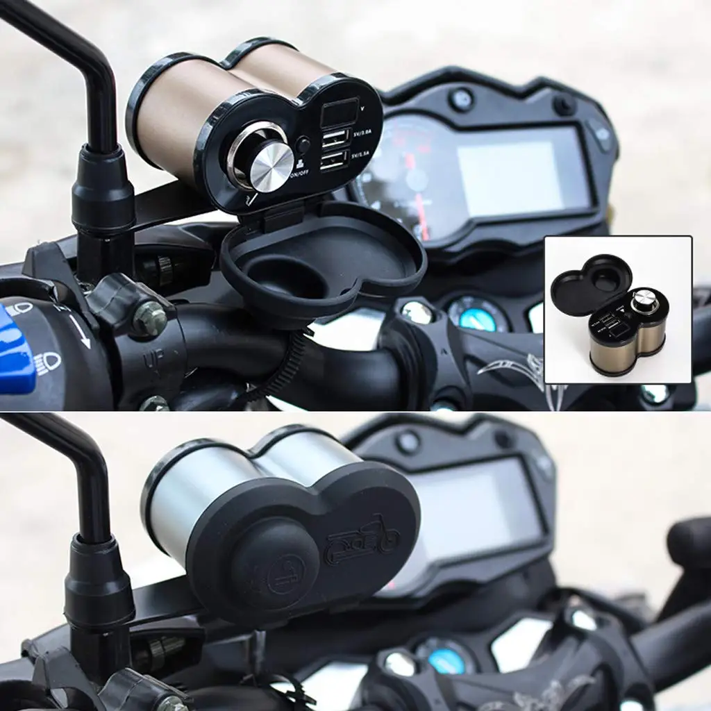 12V 24V Waterproof Motorcycle Cigarette Lighter Power Supply