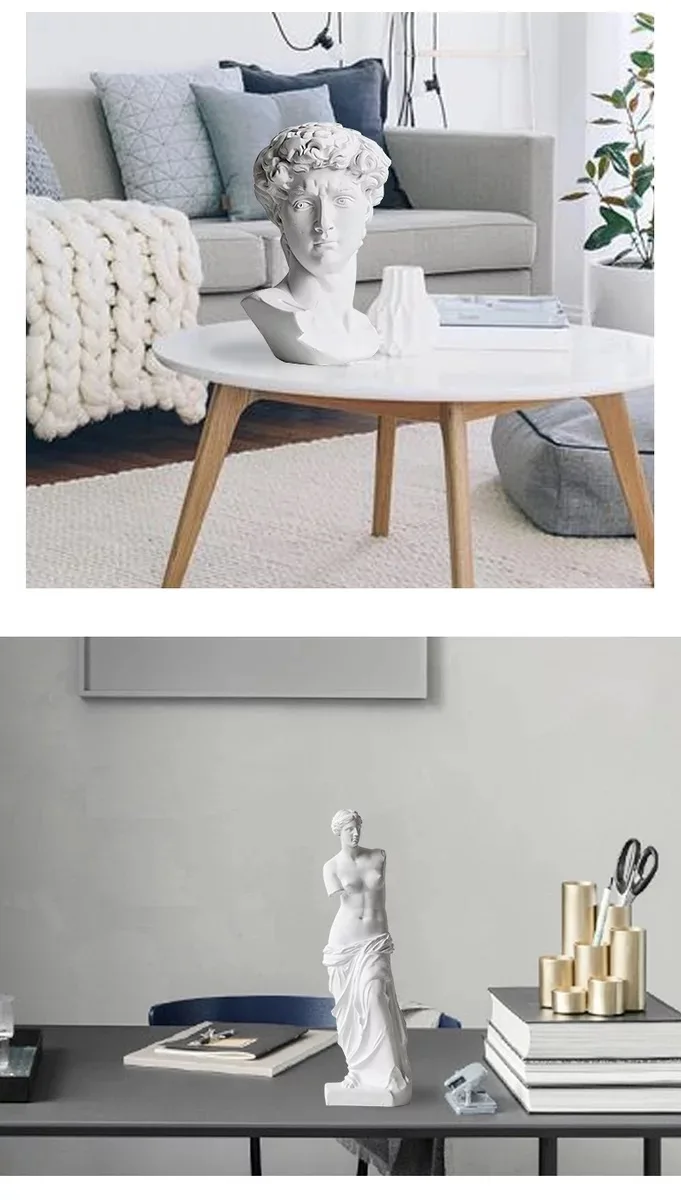 Nordic Mini Plaster Small Avatar Sketch Literary Figure Sculpture ...