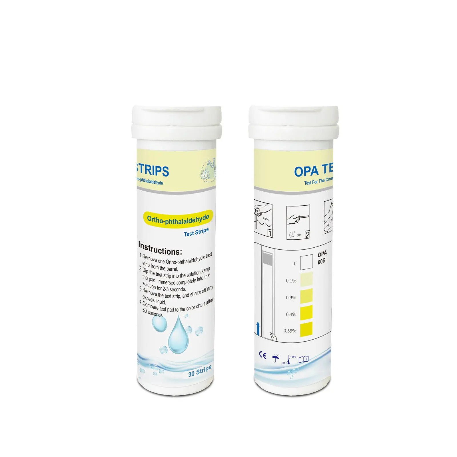 Pool Spa Ortho-Phthalaldehyde Water Test Strips OPA Fast Test Strips