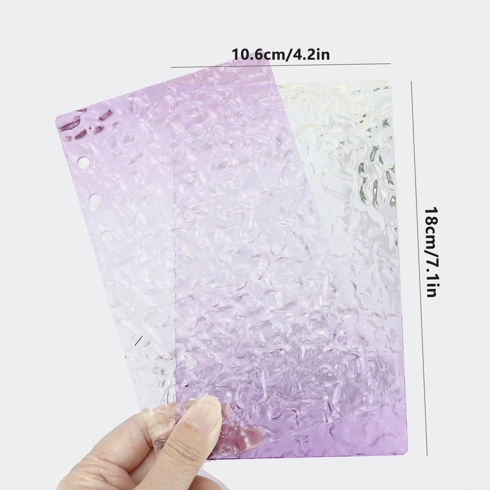 Custom A6 Water Ripple Wave Corrugated Acrylic Binder Cover Hard ...