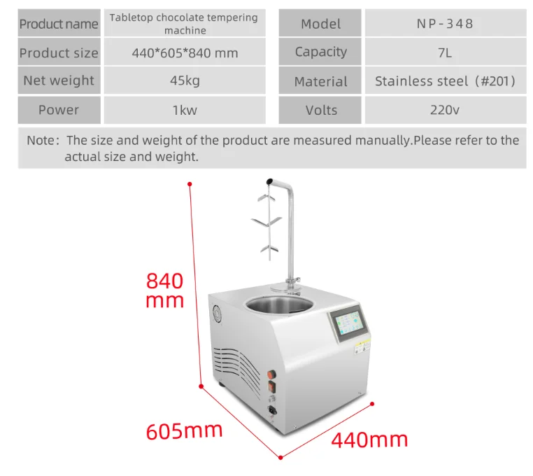 Small Automatic Chocolate Tempering Machine Hot Chocolate Dispenser For ...