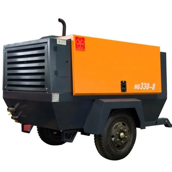 350 CFM 8bar Diesel Screw Air Compressor for Sale in Middle East