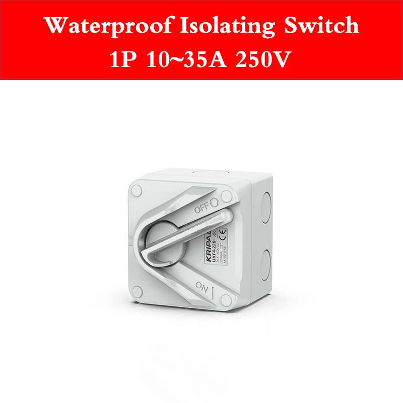 Ip66 2p 20a Weatherproof Isolator Switch Outdoor Ukf4-220 - Buy Ip67 ...