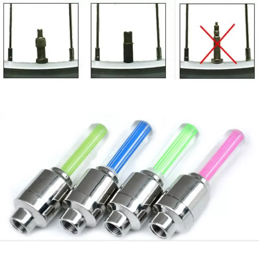 Valve Stem LED CAP for Bike Bicycle Car Motorcycle Wheel Tire Light ...