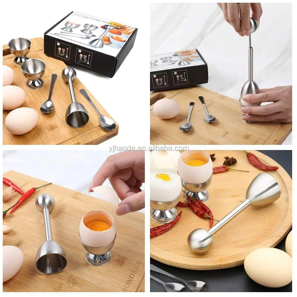 Hot Sale Food Grade Stainless Steel Eggshell Opener Egg Topper Cracker ...