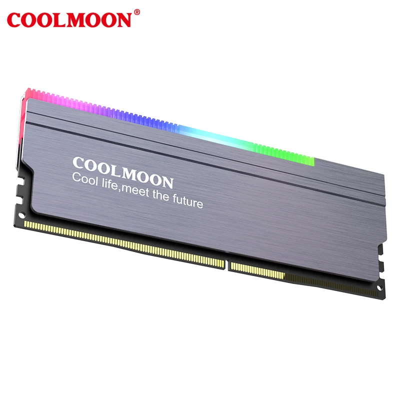Coolmoon Ram Cooler 5v Argb Glowing Memory Shell Cooling Vest Colorful ...