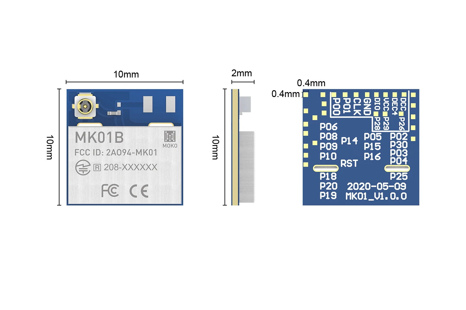Smallest Low Energy Transmission Nordic Iot Nrf52832 Bt Module - Buy Bt ...
